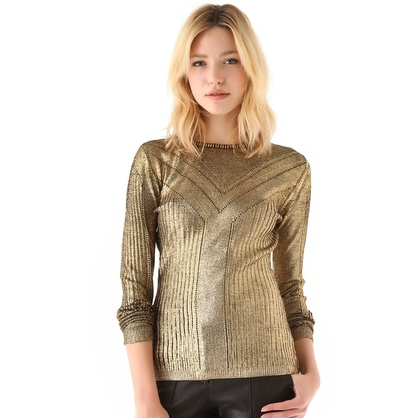 Gold Foil Sweater | LadyLUX - Online Luxury Lifestyle, Technology and ...